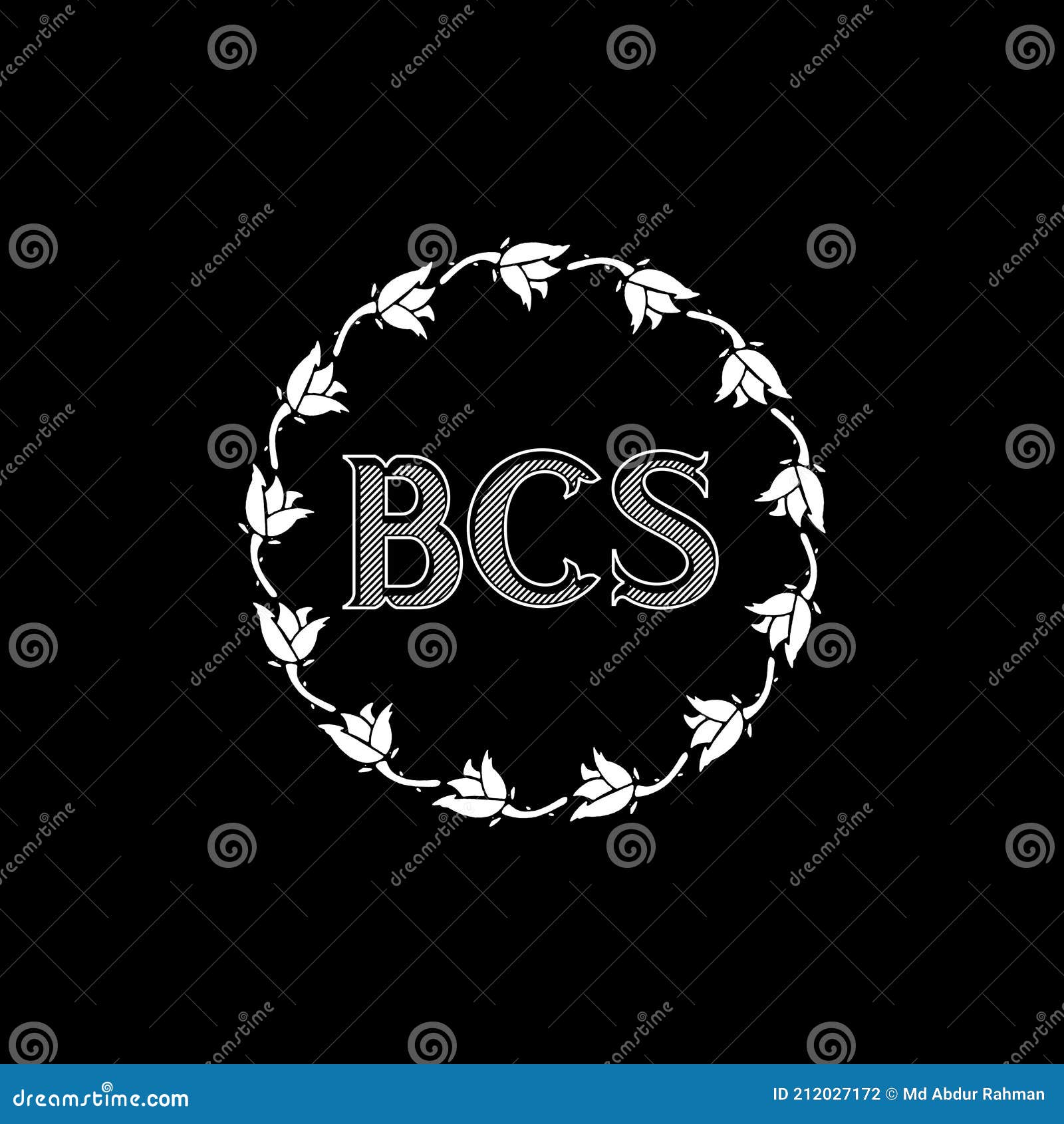 BCS Creative Unique Abstract Modern Geometric Vector Symbol Font Logo ...