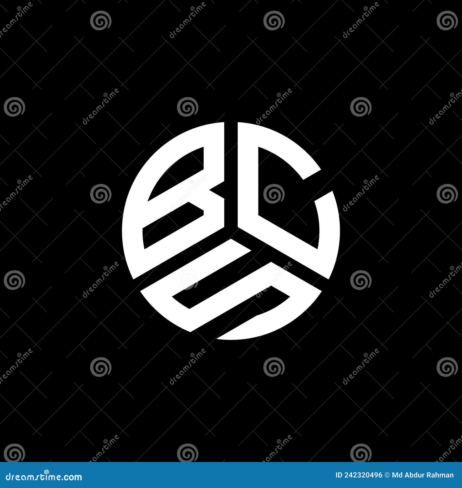 BCS Letter Logo Design on White Background. BCS Creative Initials ...