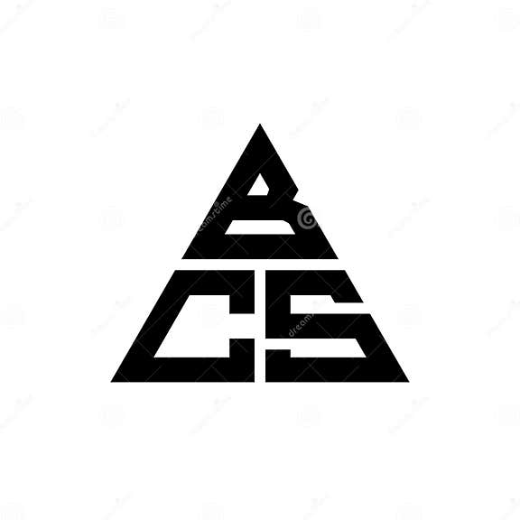 BCS Triangle Letter Logo Design with Triangle Shape. BCS Triangle Logo ...