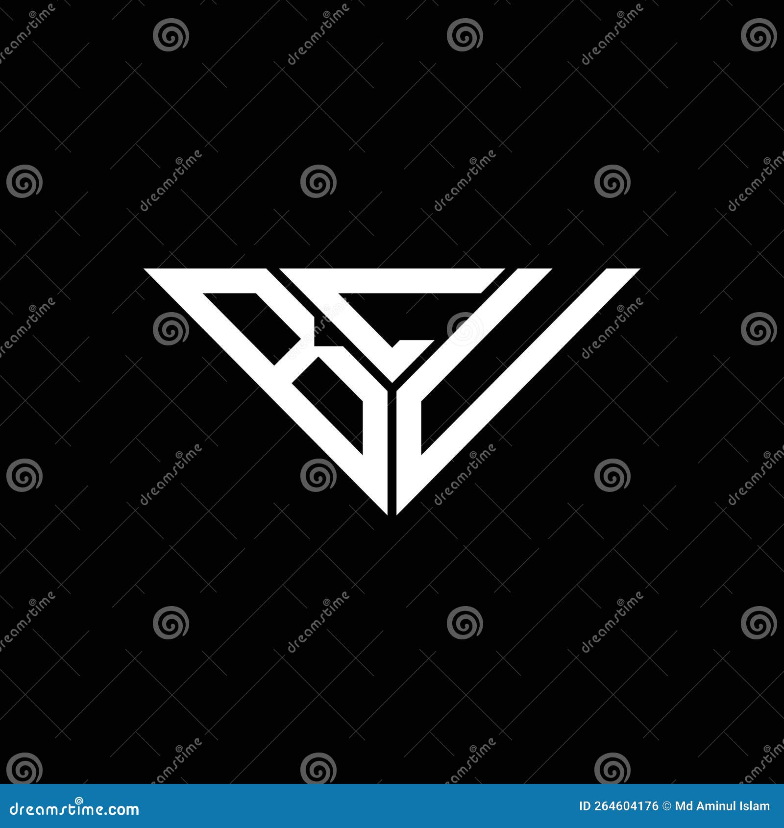 BCU Letter Logo Creative Design with Vector Graphic, Stock Vector ...