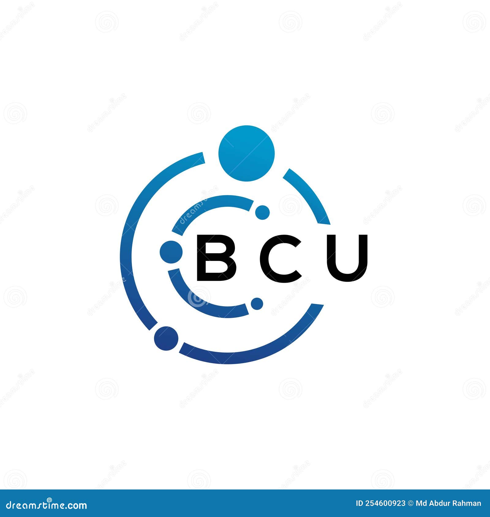 BCU Letter Logo Design on Black Background. BCU Creative Initials ...