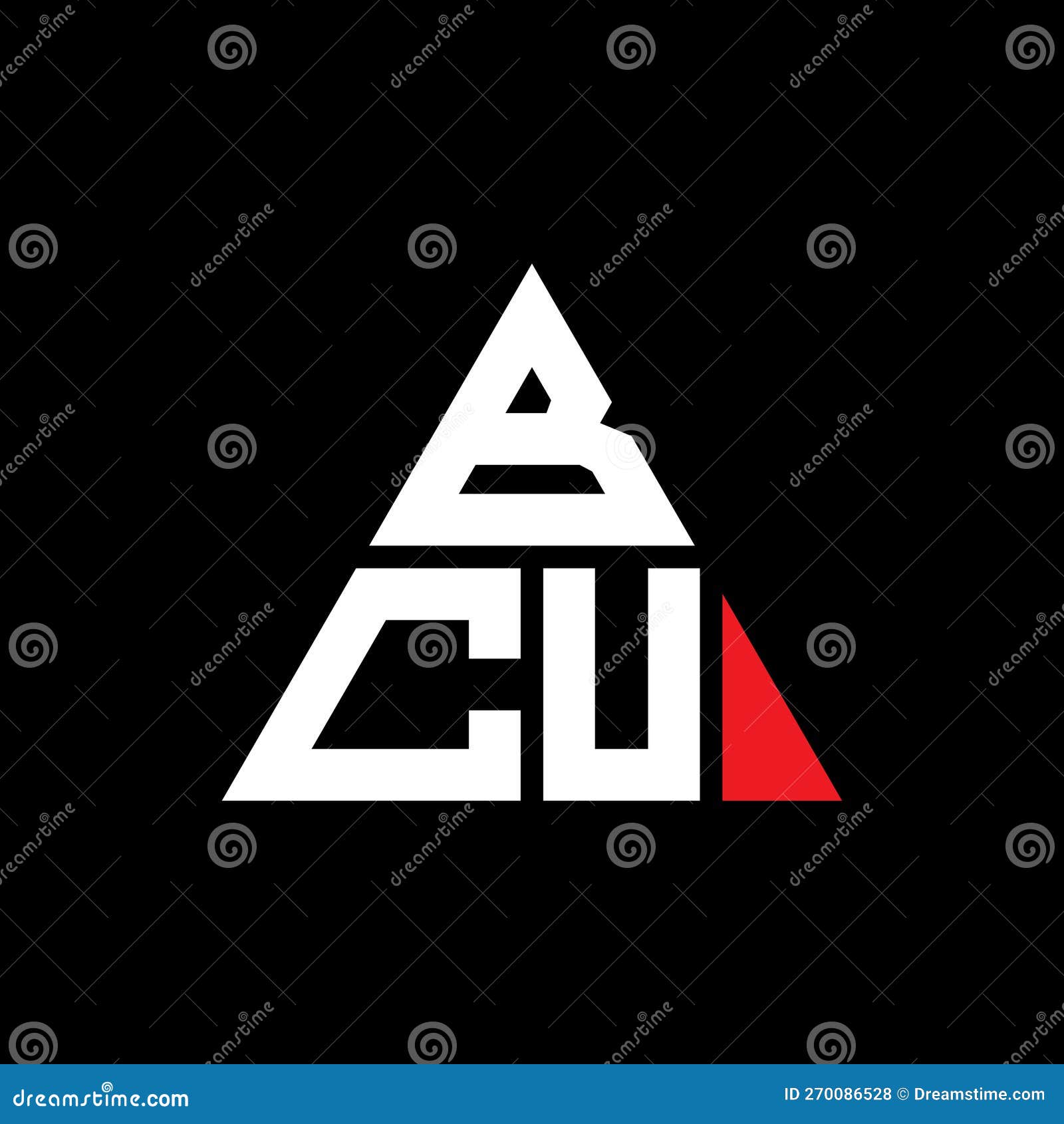 BCU Triangle Letter Logo Design with Triangle Shape. BCU Triangle Logo ...