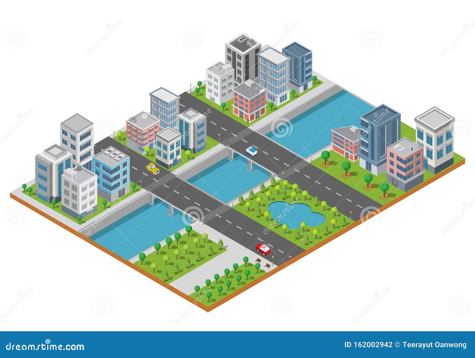 Isometric City Building Vector. Stock Vector - Illustration of ...