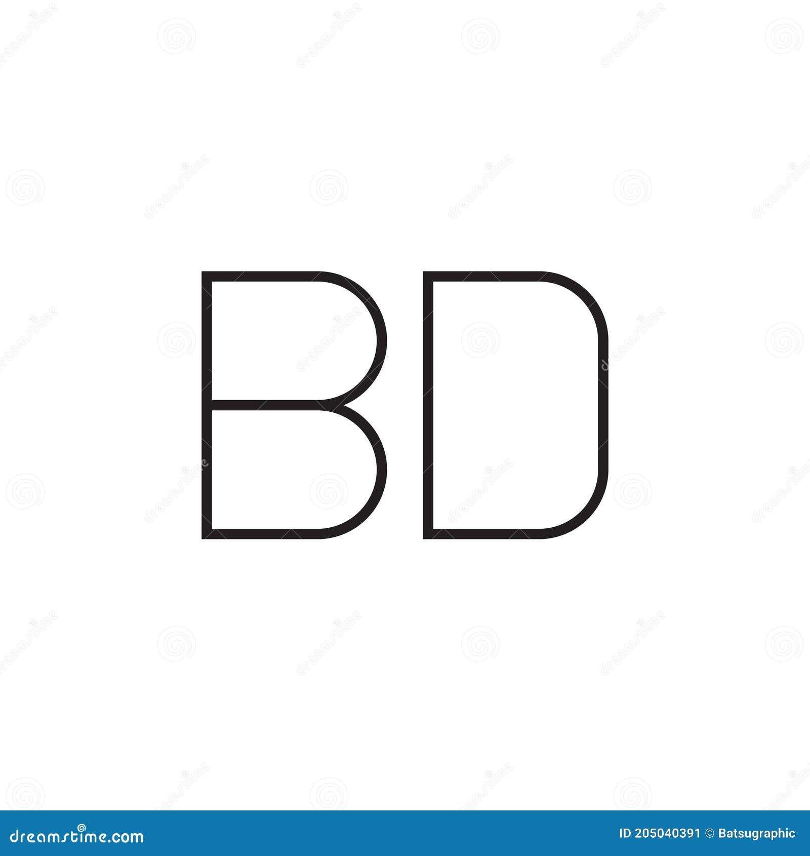 Bd Initial Letter Vector Logo Icon Stock Vector - Illustration of name ...