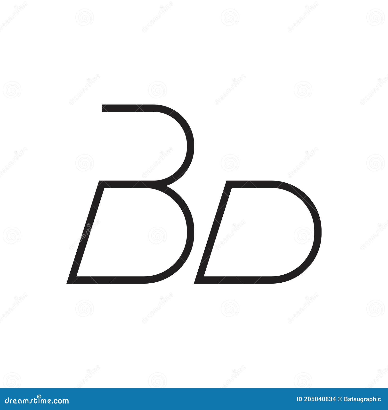 Bd Initial Letter Vector Logo Icon Stock Vector - Illustration of ...