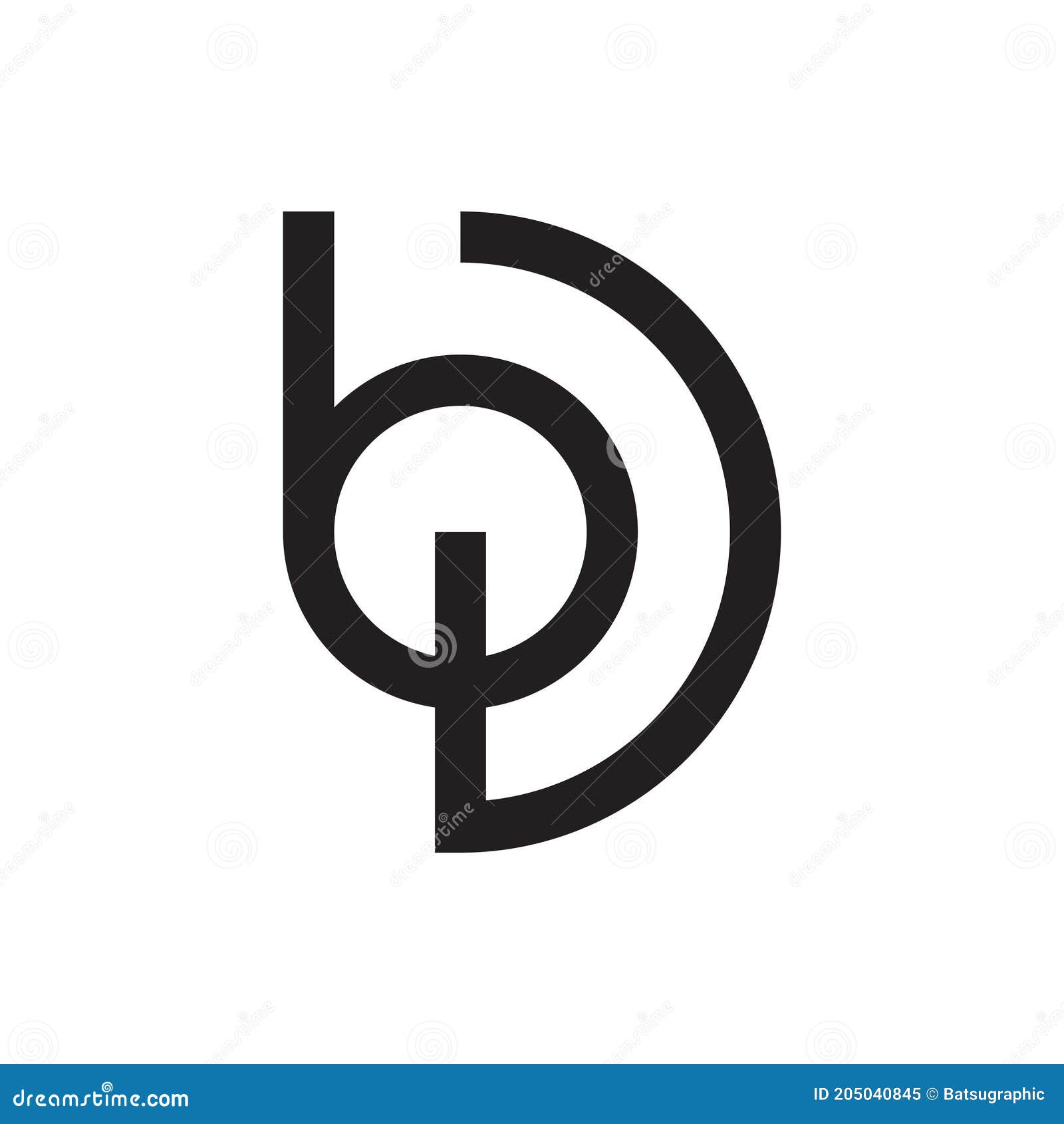 Bd Initial Letter Vector Logo Icon Stock Vector - Illustration of ...