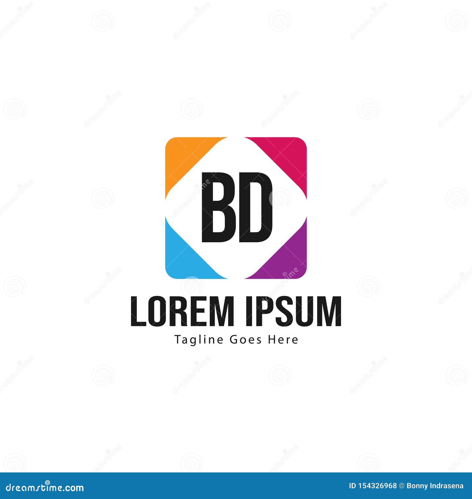 BD Letter Logo Design. Creative Modern BD Letters Icon Illustration ...