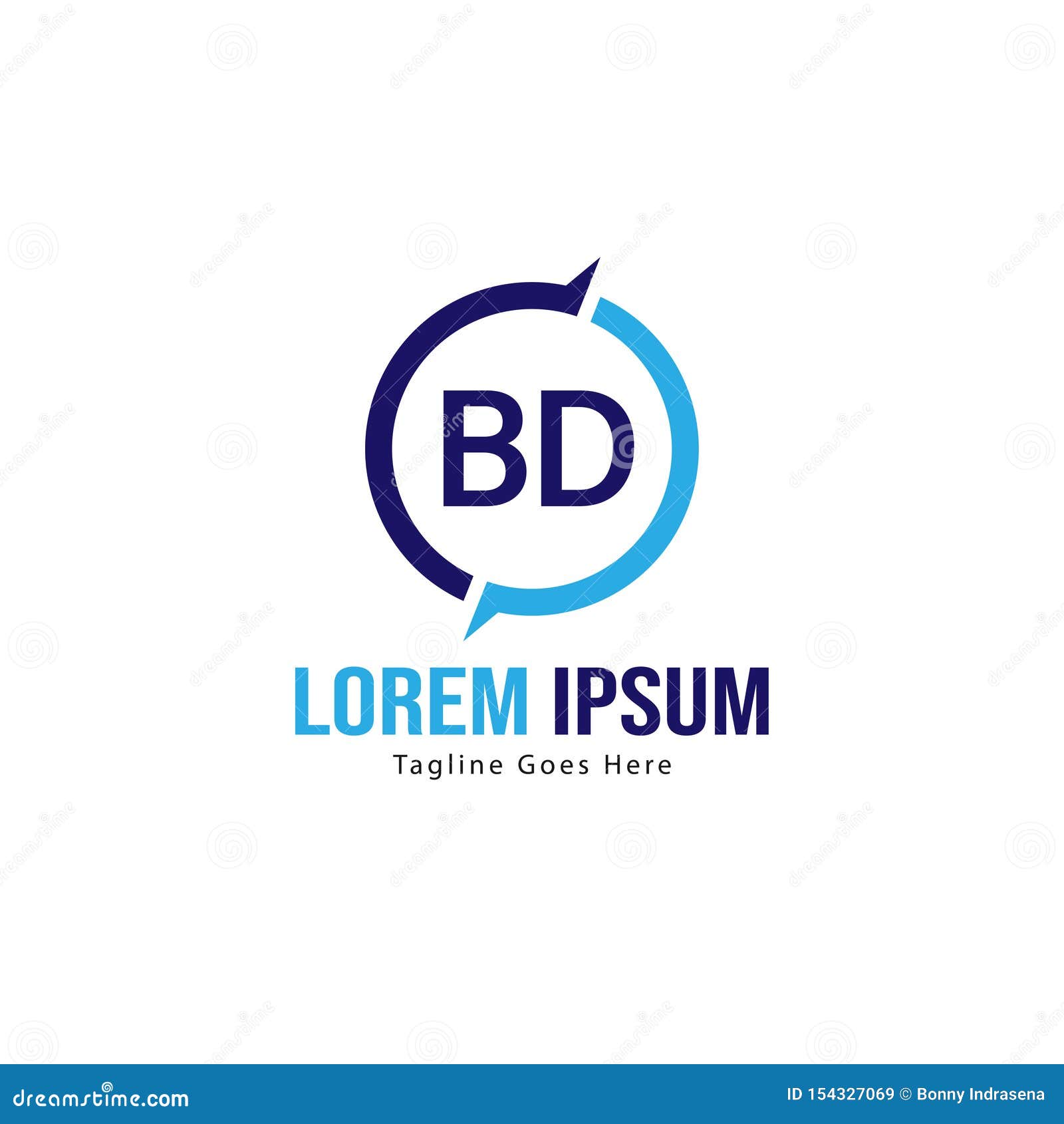 BD Letter Logo Design. Creative Modern BD Letters Icon Illustration ...