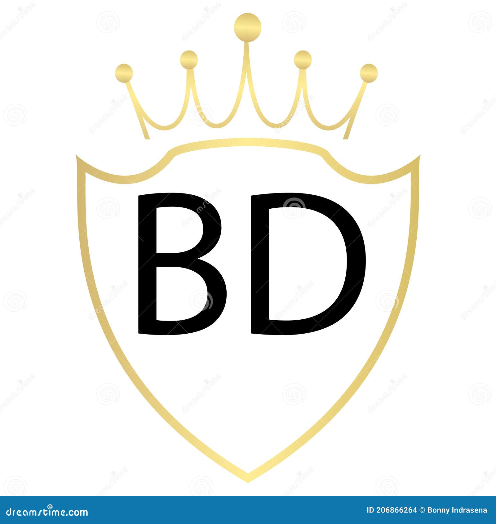 BD Letter Logo Design with Simple Style Stock Vector - Illustration of ...