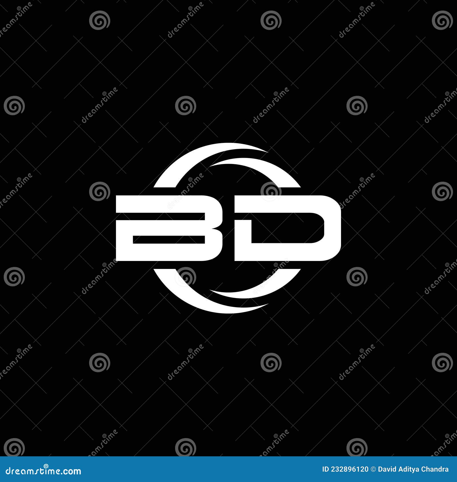BD Logo Monogram Design Template Stock Vector - Illustration of font ...
