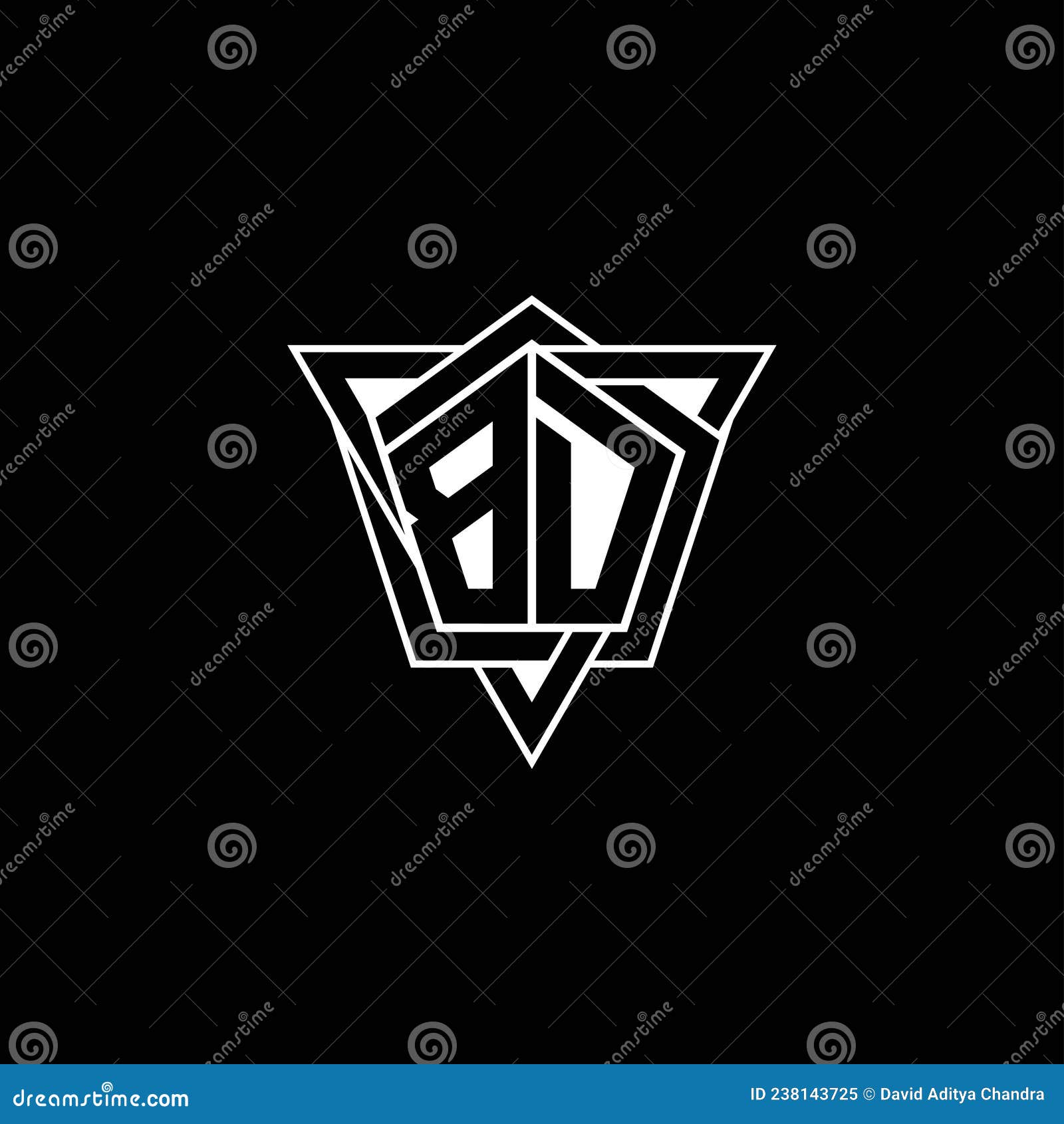 BD Logo Monogram Geometric Modern Design Stock Vector - Illustration of ...