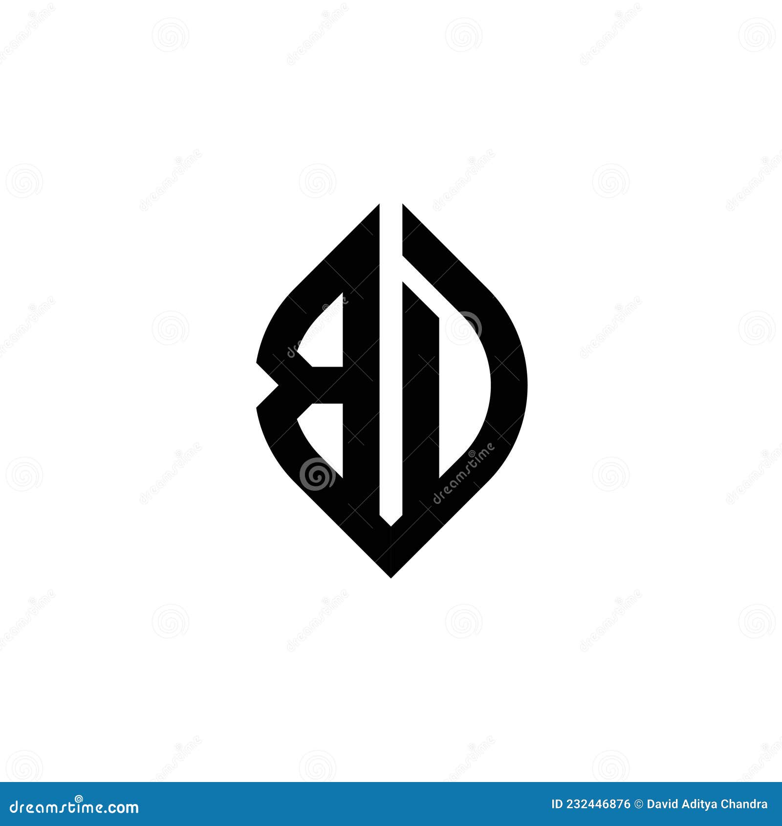 BD Logo Monogram Geometric Shape Style Stock Vector - Illustration of ...