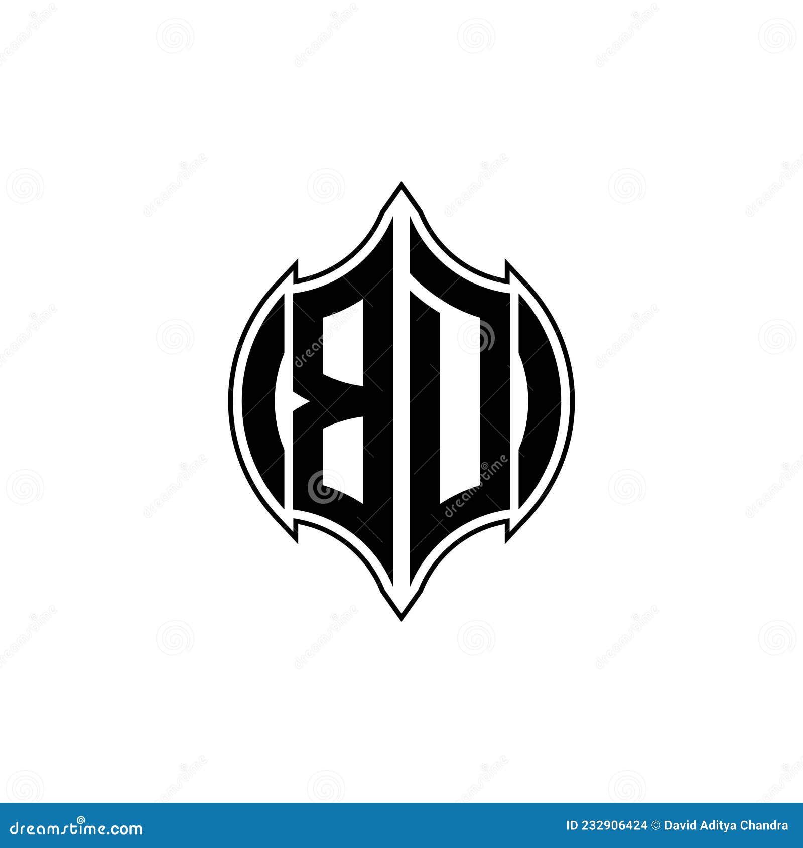 BD Logo Monogram Geometric Shield Shape Style Stock Vector ...
