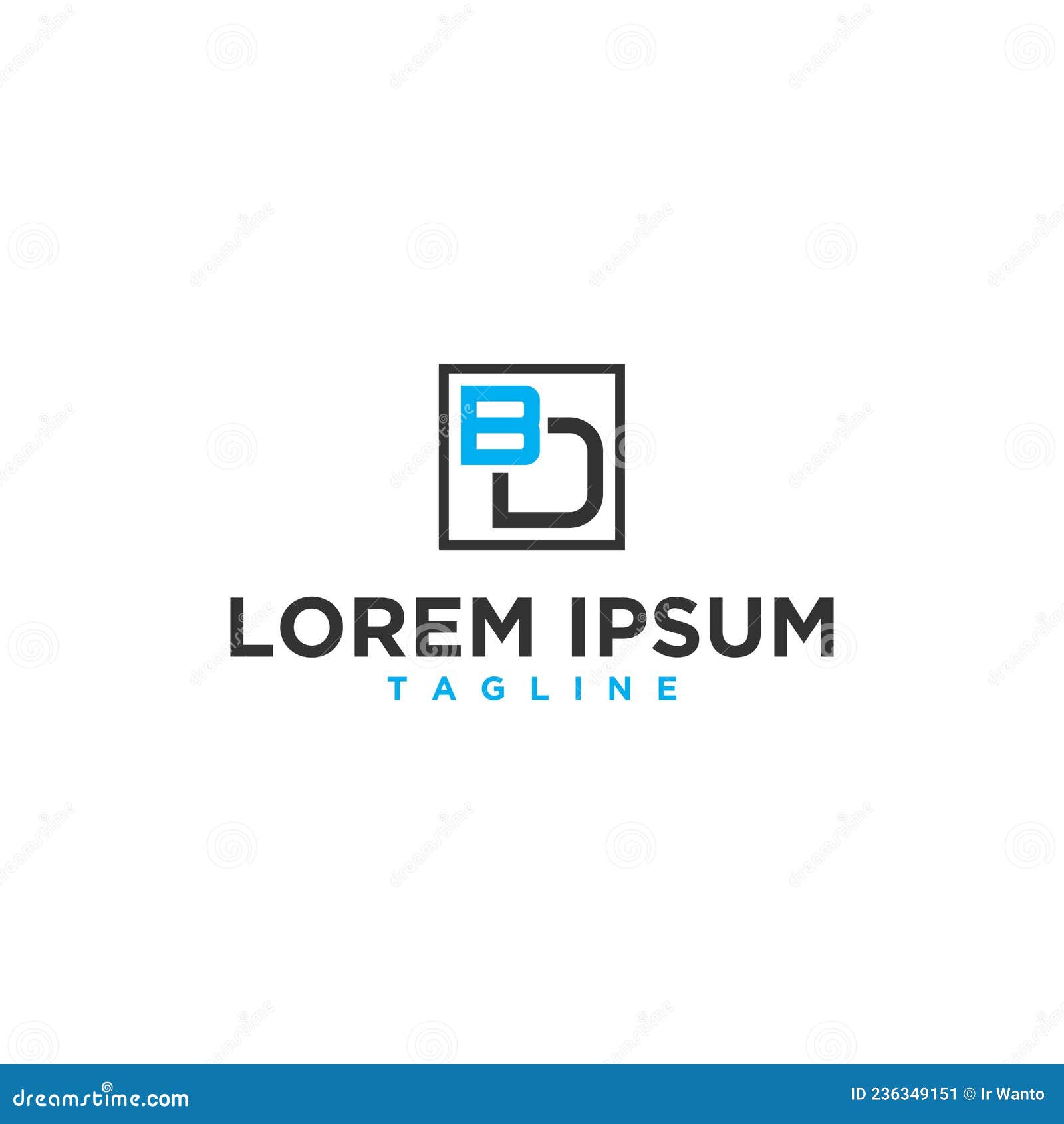 Bd or Db Square Logo Design Inspiration Stock Vector - Illustration of ...