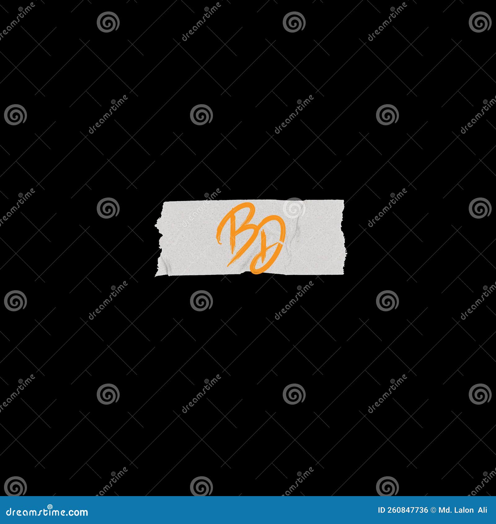BD Text Logo Design stock vector. Illustration of font - 260847736