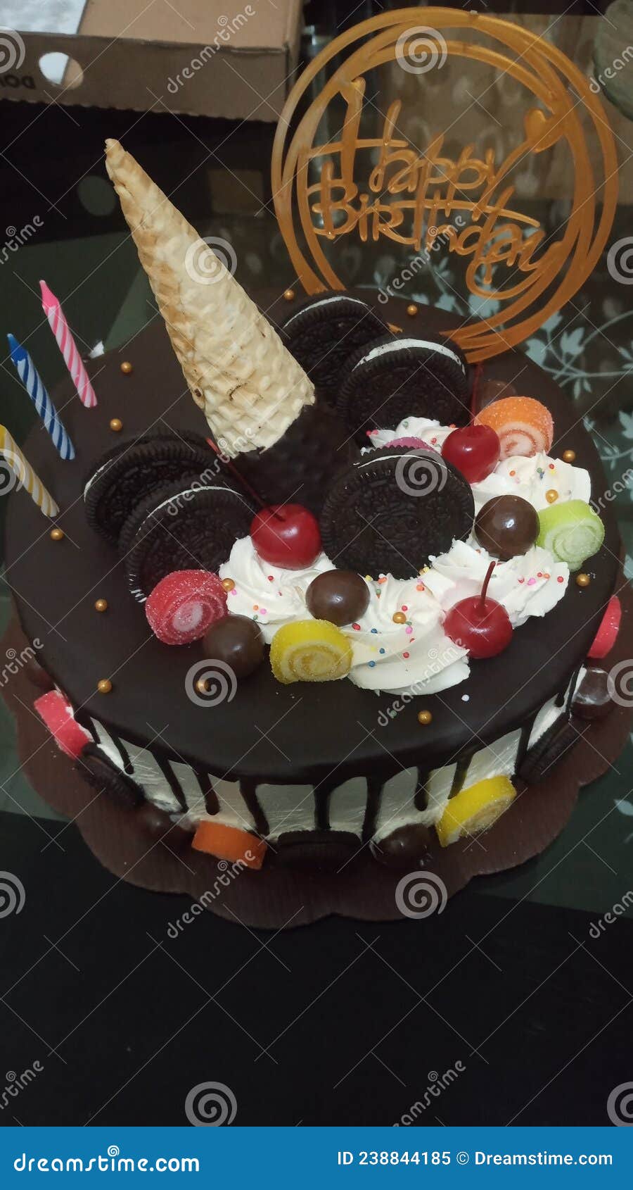 Bday cake happy birthday stock image. Image of chocolate - 238844185