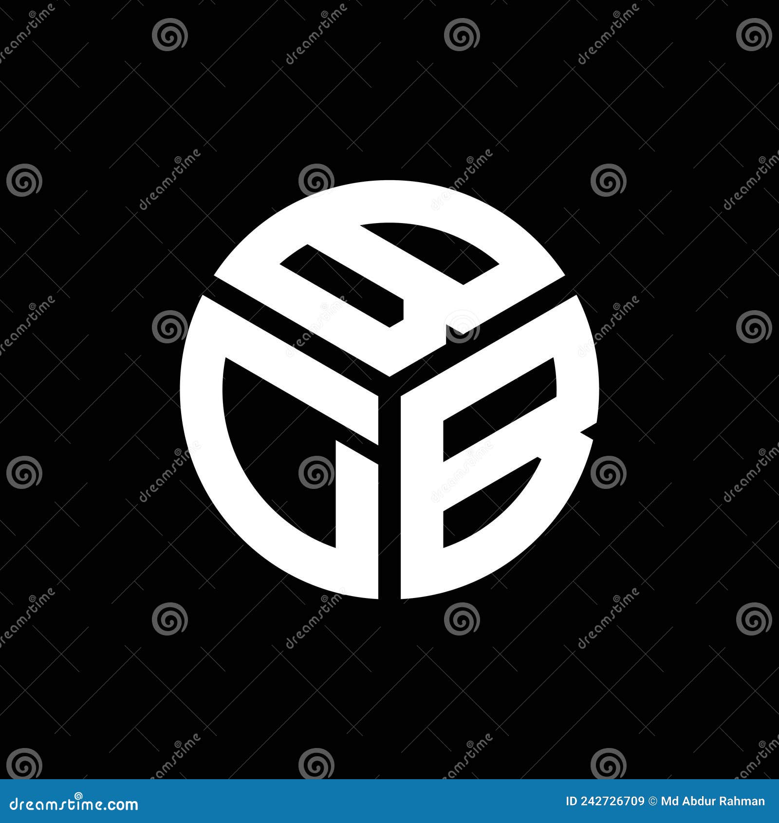 BDB Letter Logo Design On Black Background. BDB Creative Initials ...