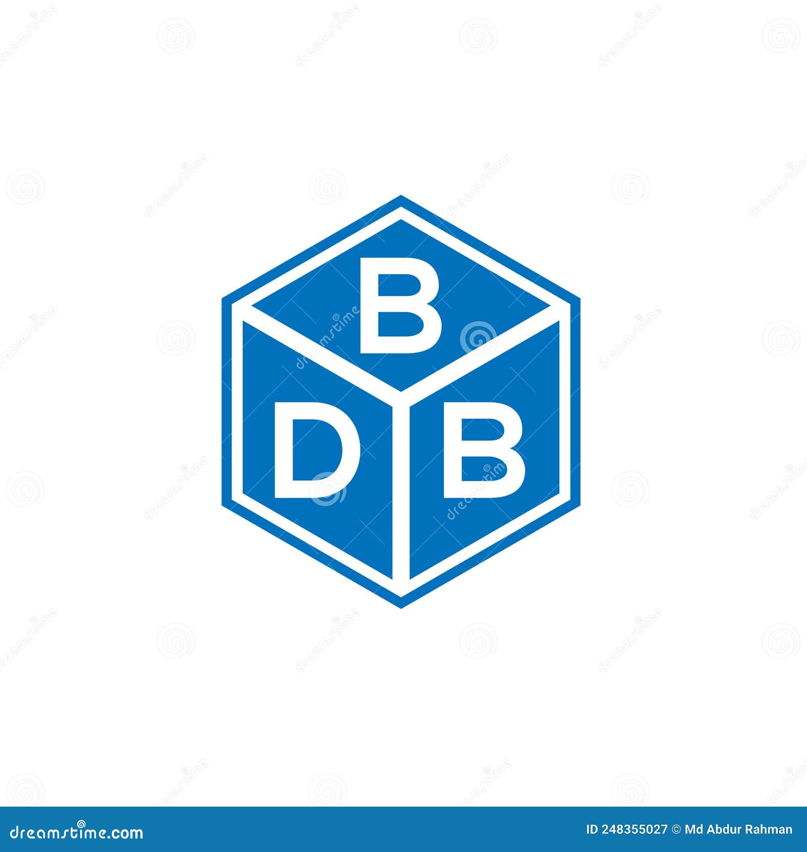 BDB Letter Logo Design On Black Background. BDB Creative Initials ...