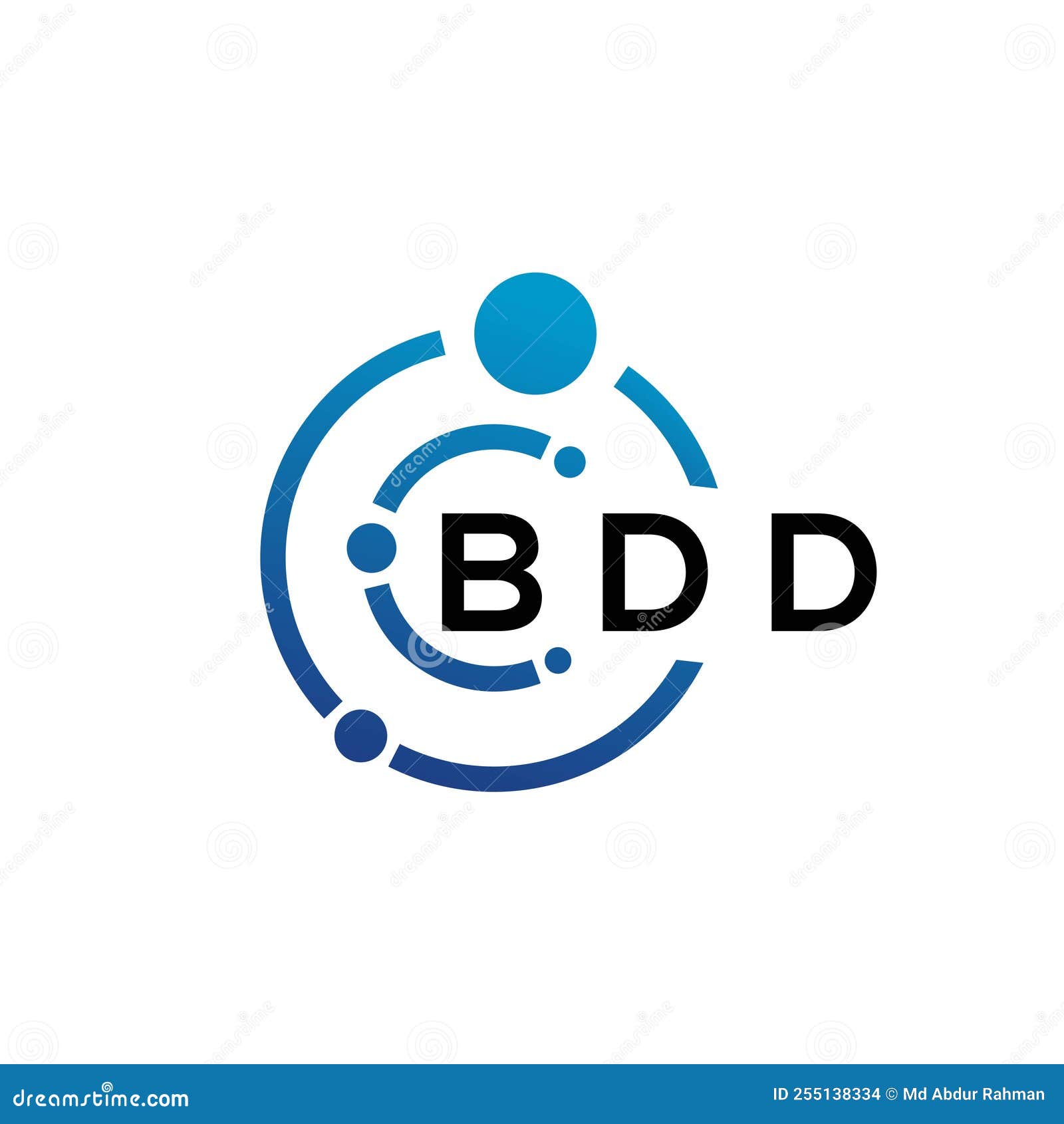 BDD Letter Logo Design On Black Background. BDD Creative Initials ...
