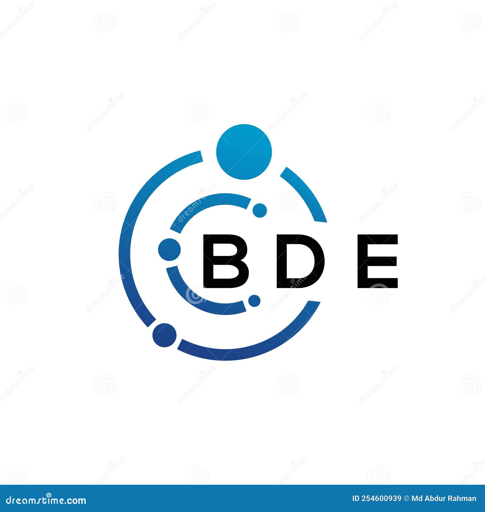 BDE Letter Logo Design on Black Background. BDE Creative Initials ...