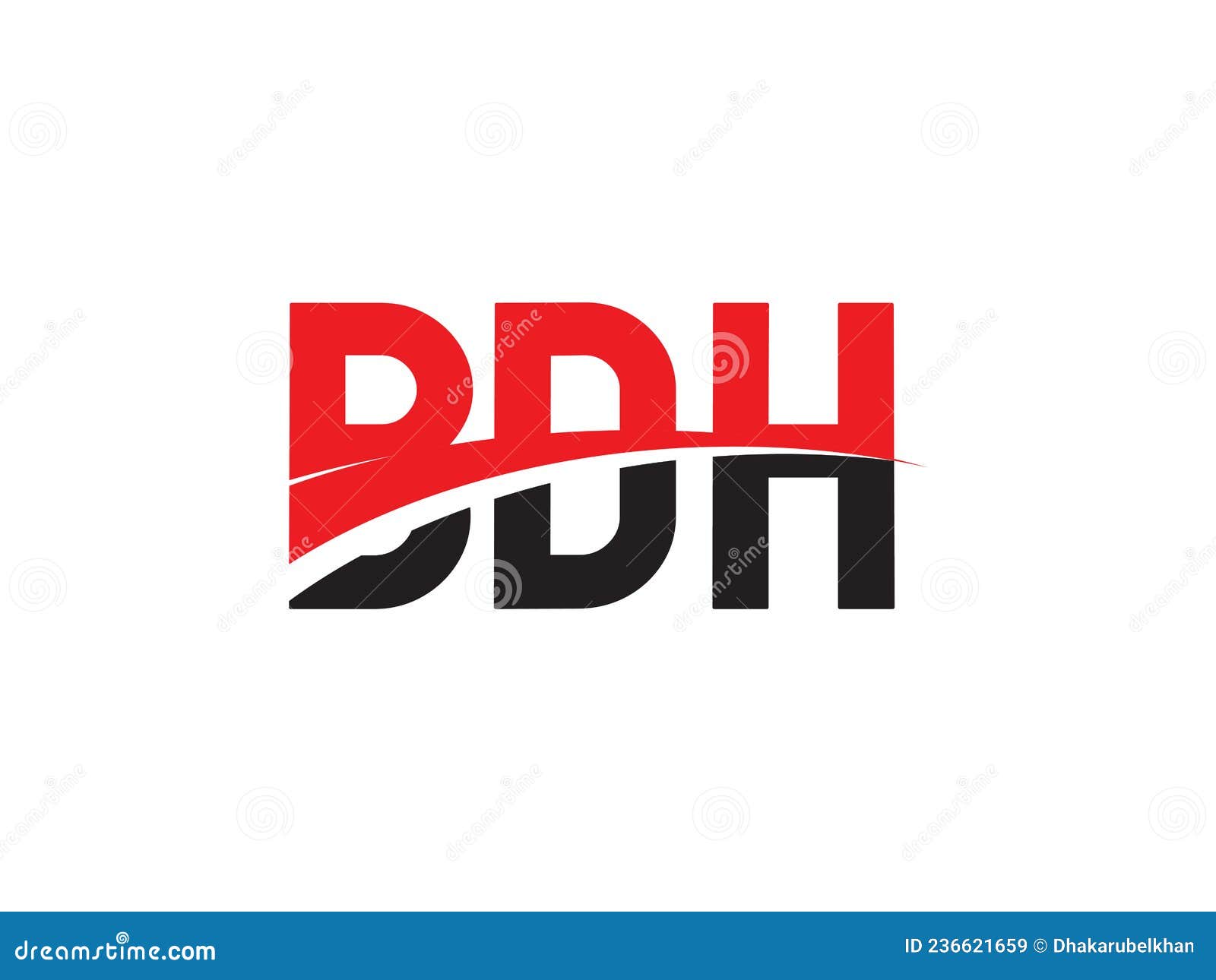 BDH Letter Initial Logo Design Vector Illustration Stock Vector ...