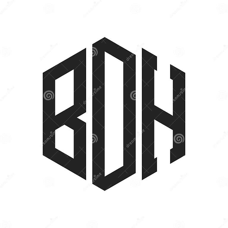 BDH Logo Design. Initial Letter BDH Monogram Logo Using Hexagon Shape ...