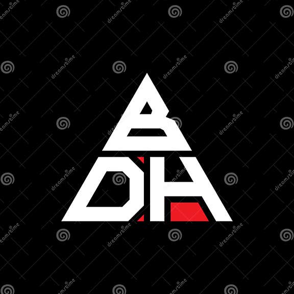 BDH Triangle Letter Logo Design with Triangle Shape. BDH Triangle Logo ...