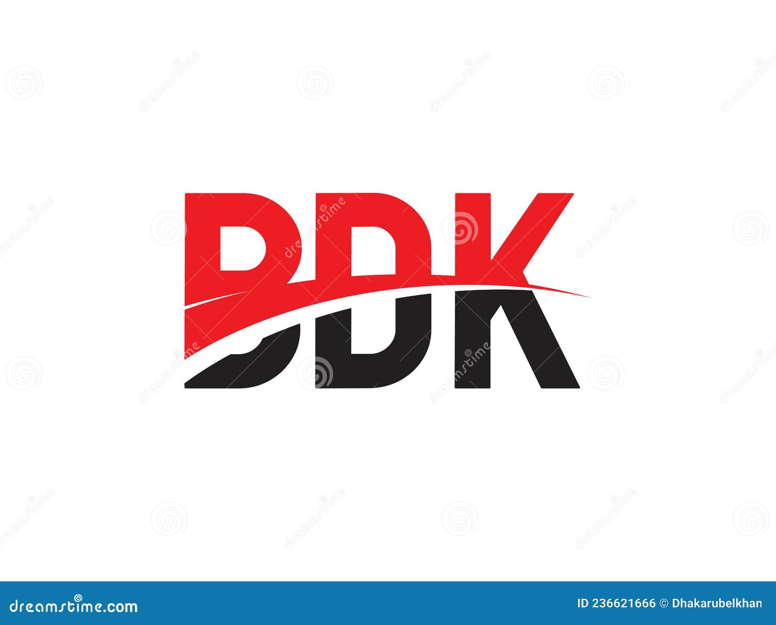 BDK Letter Initial Logo Design Vector Illustration Stock Vector ...