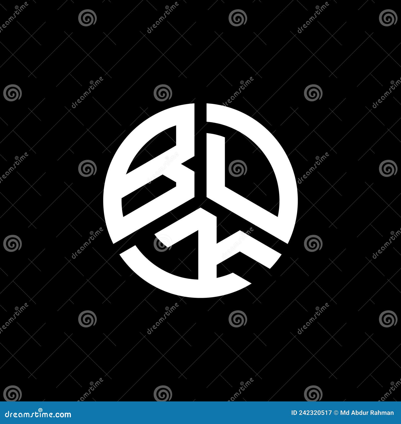 BDK Letter Logo Design on White Background. BDK Creative Initials ...