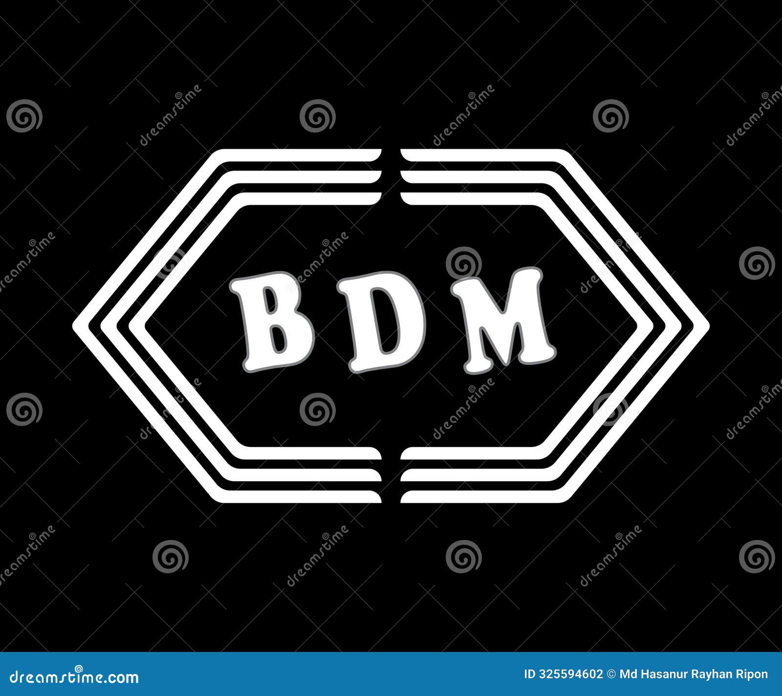 BDM Letter Logo Design. BDM Simple and Modern Monogram Logo Stock ...
