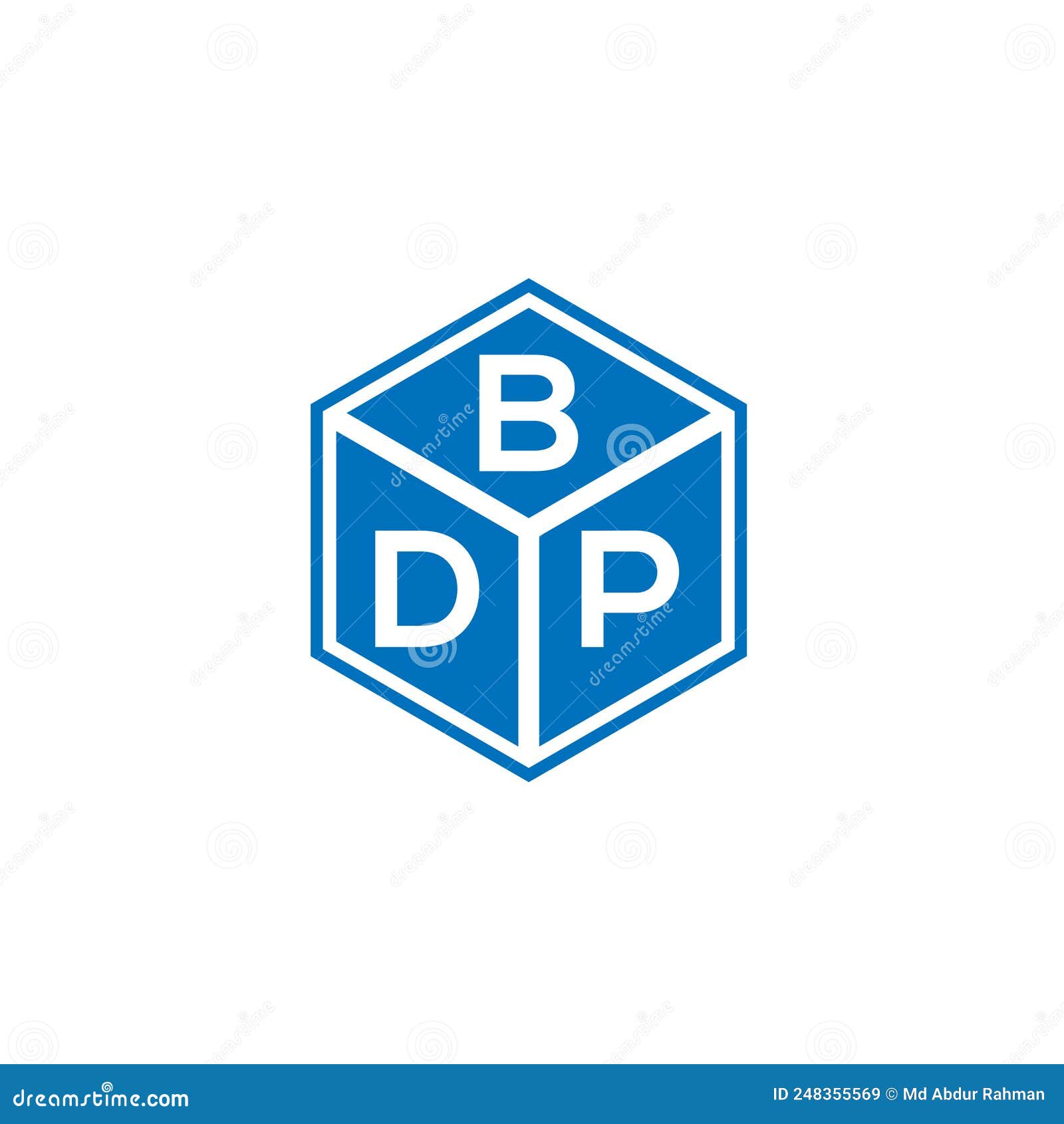 BDP Letter Logo Design on Black Background. BDP Creative Initials ...