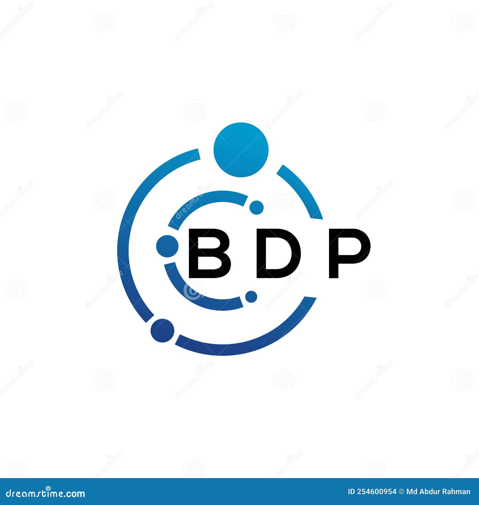 BDP Letter Logo Design On Black Background. BDP Creative Initials ...