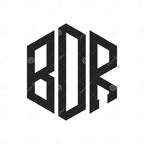 BDR Logo Design. Initial Letter BDR Monogram Logo Using Hexagon Shape ...
