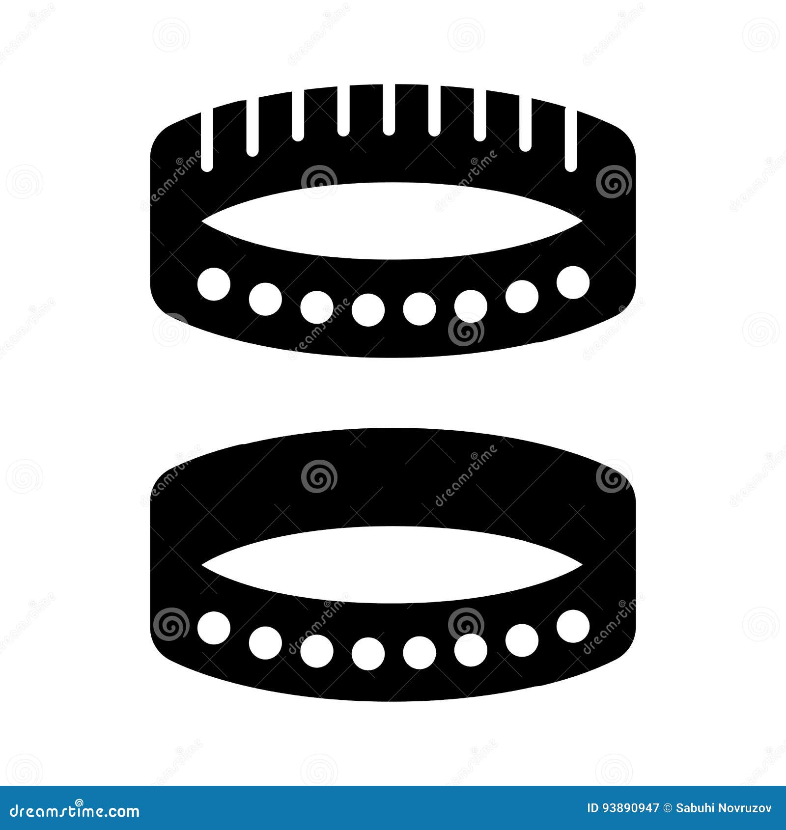 Bdsm Collar Simple Vector Icon Black And White Illustration Of Sex