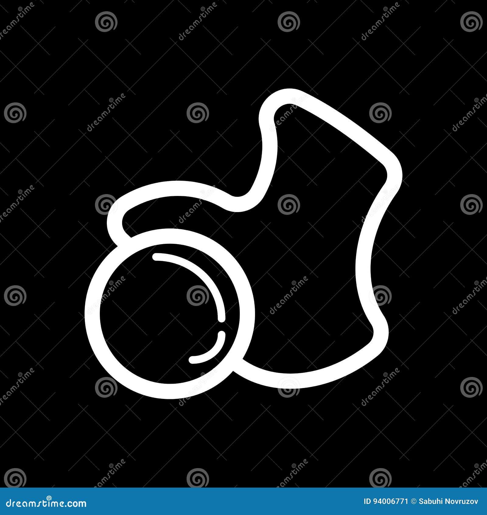 Bdsm Gag Simple Vector Icon Black And White Illustration Of Sex Toy