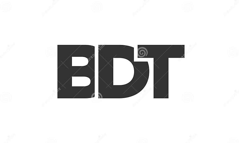 BDT Logo Design Template with Strong and Modern Bold Text. Initial ...