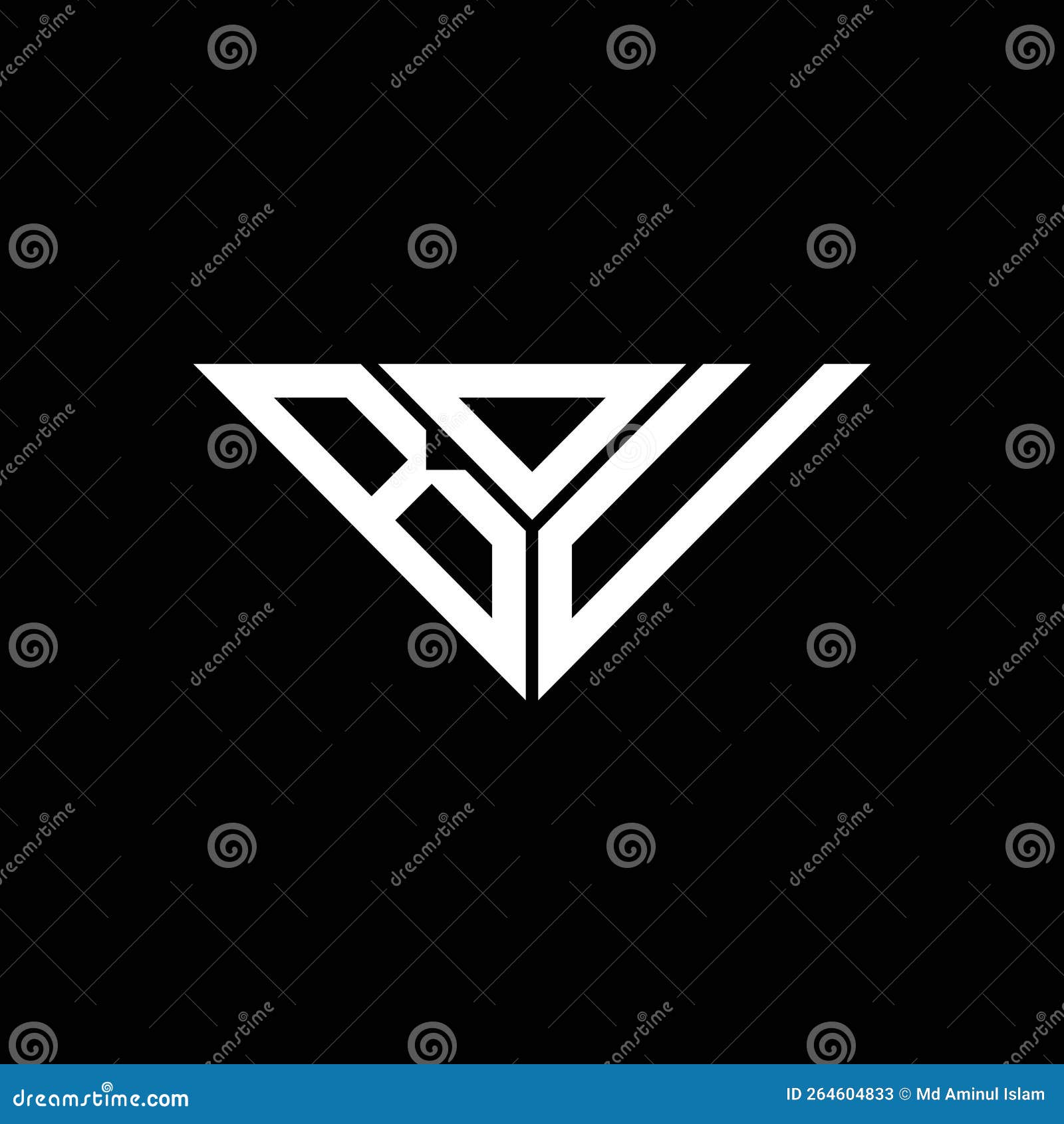 BDU Letter Logo Creative Design with Vector Graphic, Stock Vector ...