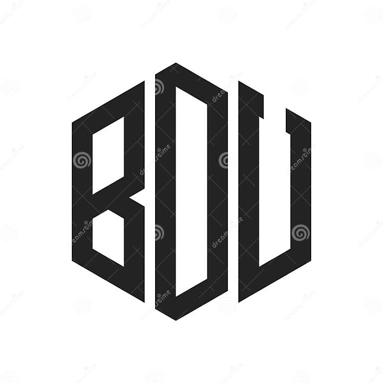 BDU Logo Design. Initial Letter BDU Monogram Logo Using Hexagon Shape ...