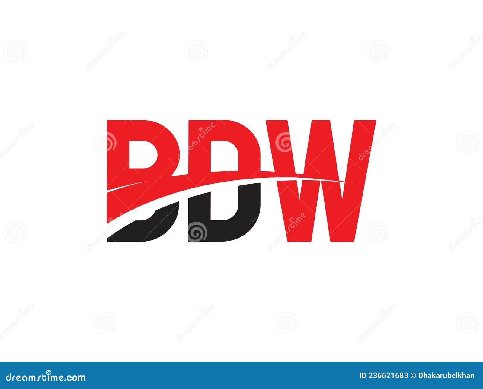 BDW Letter Initial Logo Design Vector Illustration Stock Vector ...