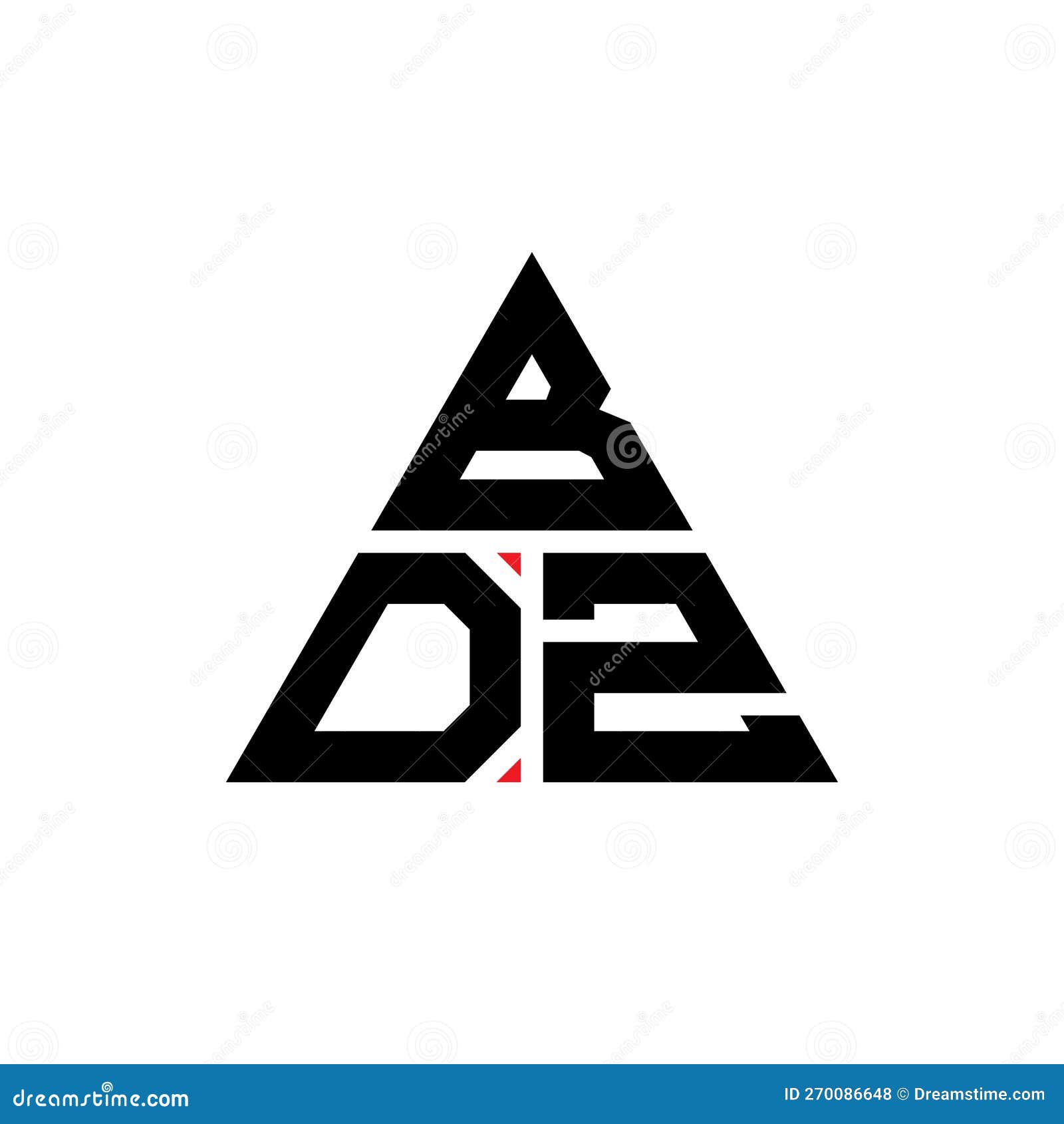 BDZ Triangle Letter Logo Design with Triangle Shape. BDZ Triangle Logo ...