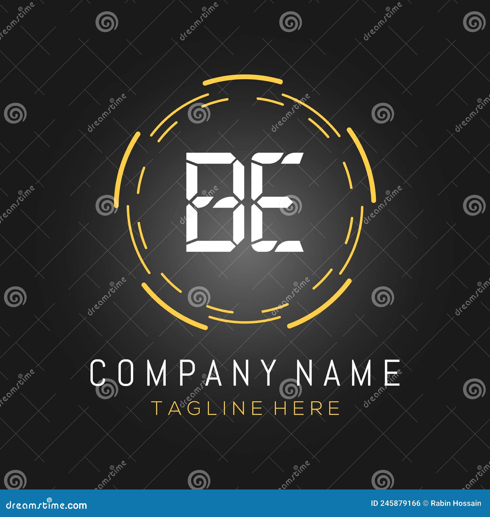 Initial Letter BE Logo Creative Typography Vector Template . Stock ...
