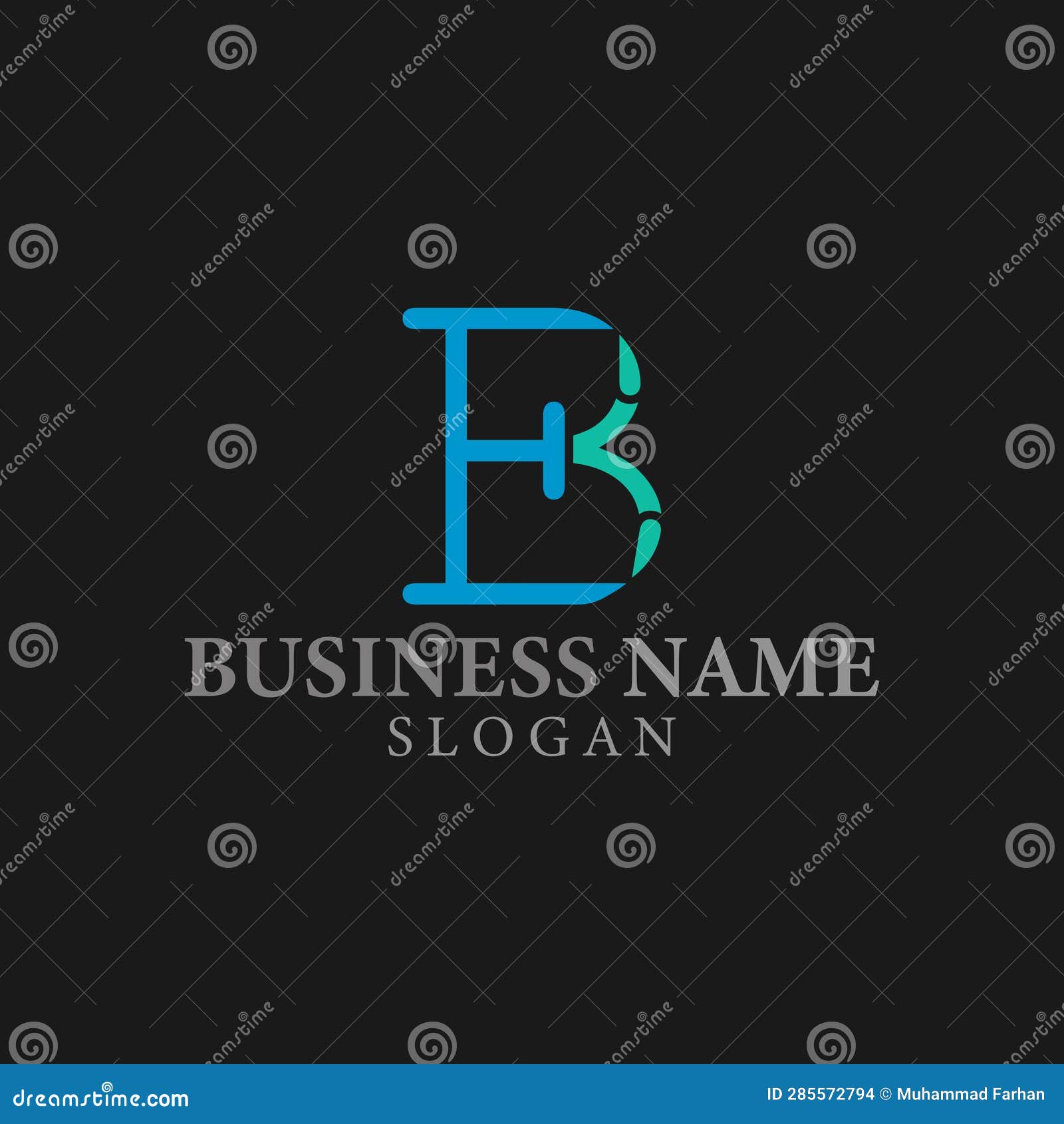 Letter Be Logo Graphic Design Stock Vector - Illustration of logotype ...