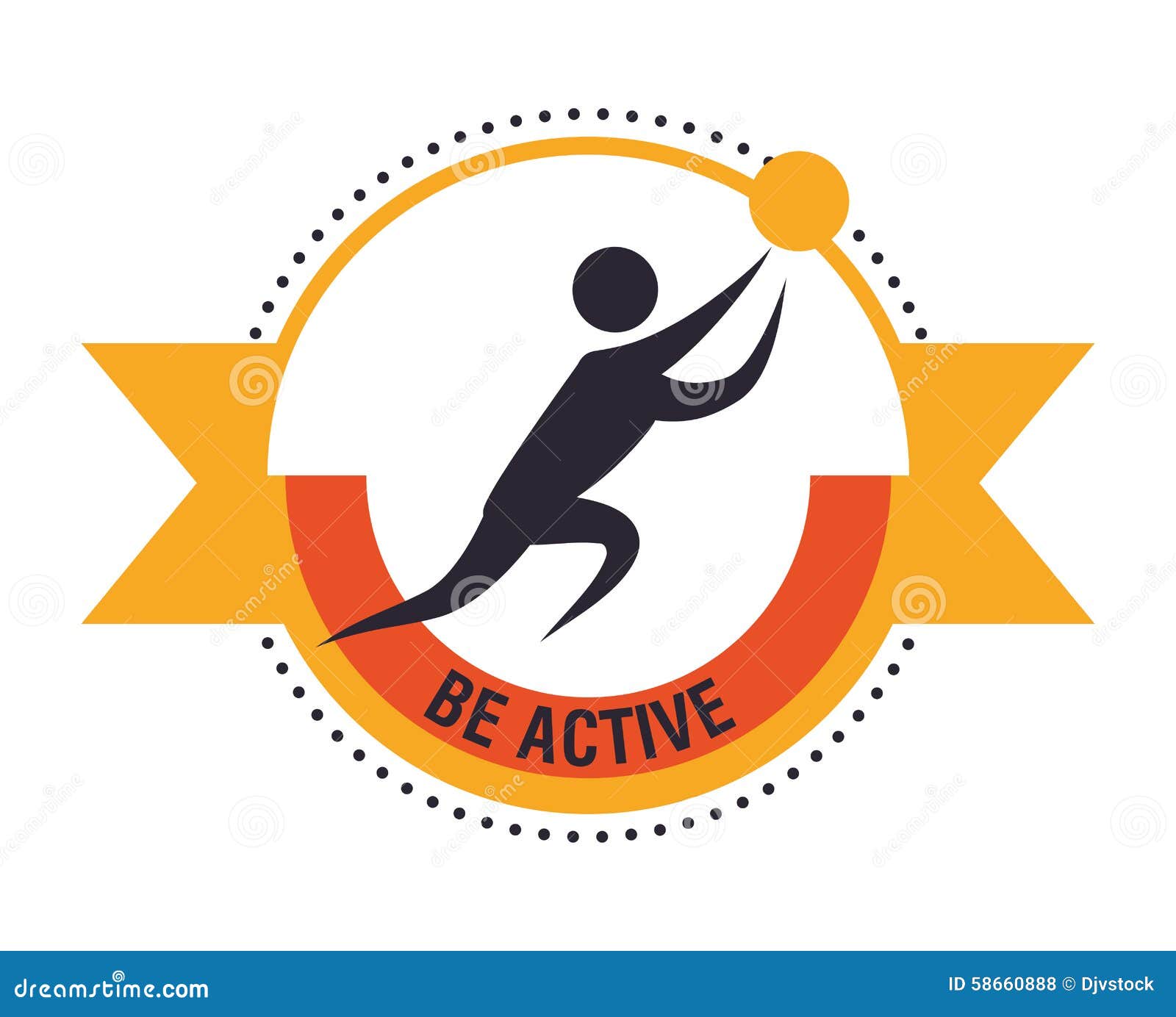 Be Active design stock vector. Illustration of recreational - 58660888