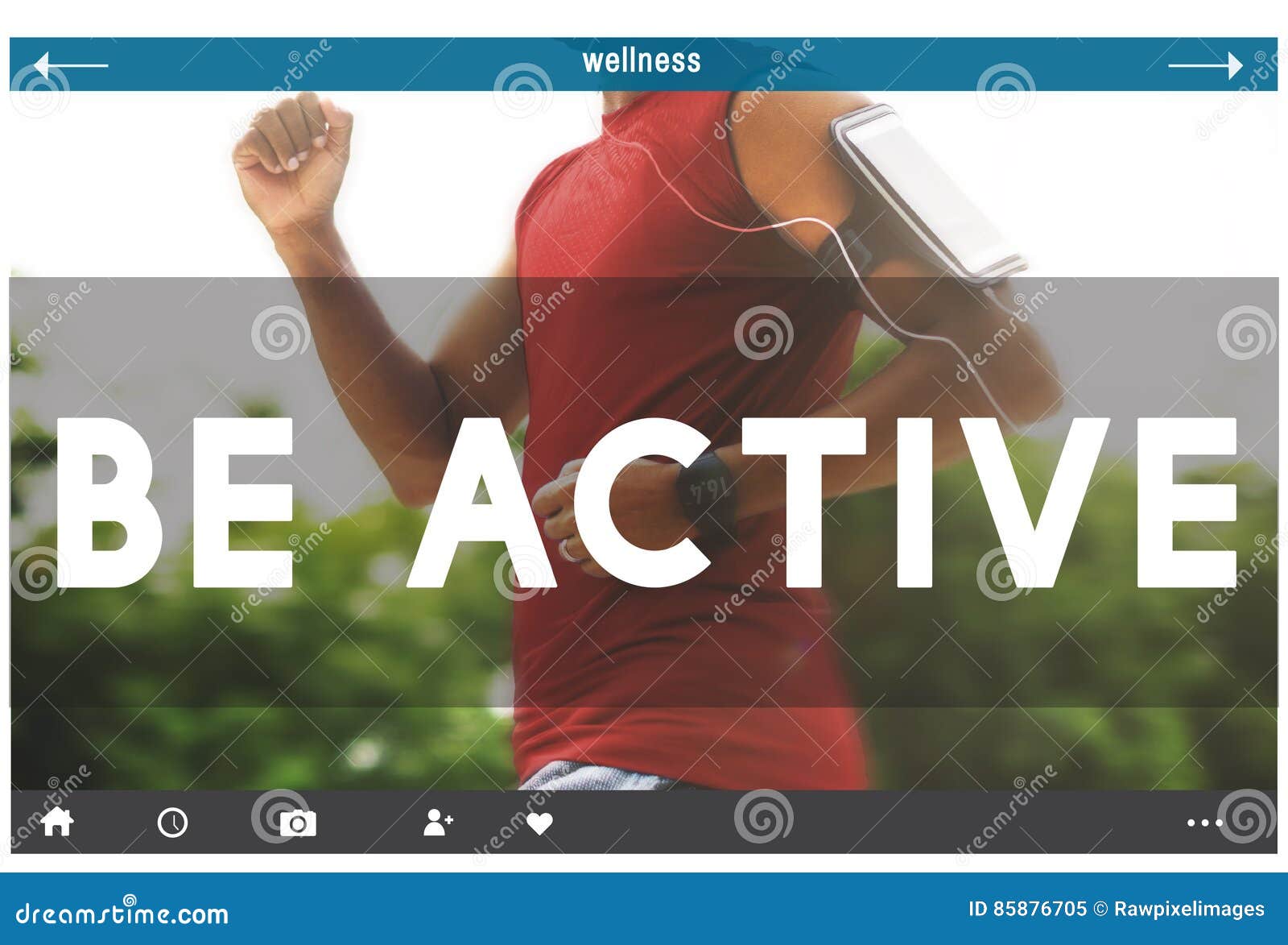 Be Active Healthy Athlete Challenge Energy Travel Concept Stock Image ...