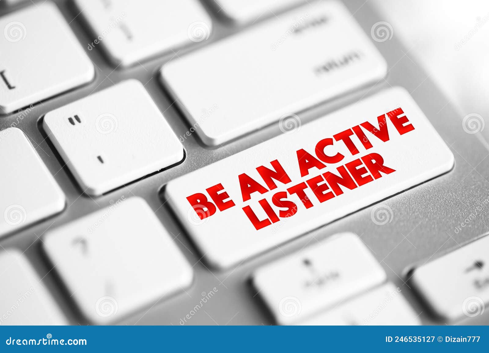 Be an Active Listener Text Button on Keyboard, Concept Background Stock ...