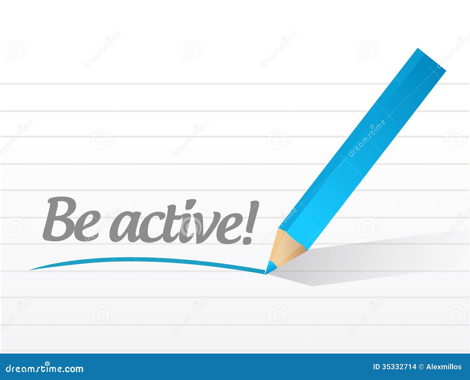 Be Active Message Written on White Stock Illustration - Illustration of ...