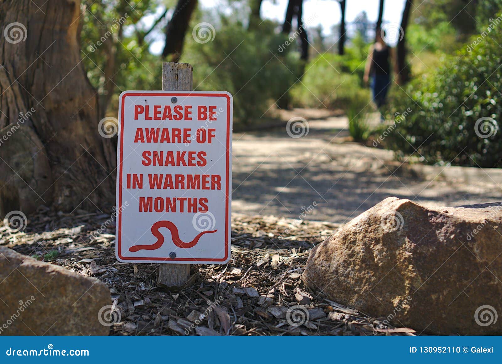 Be Aware of Snakes Sign stock photo. Image of snakes - 130952110