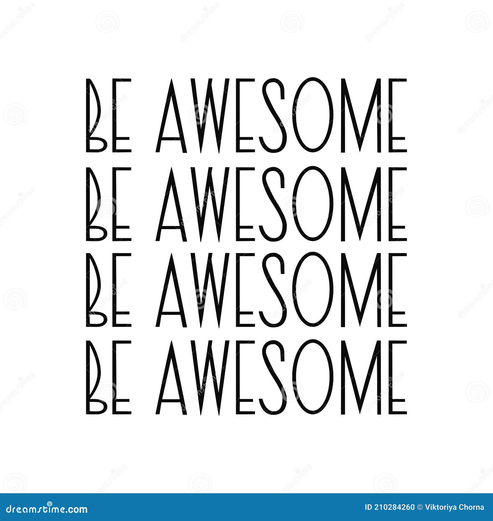 Awesome Lettering Vector Illustration 124980936