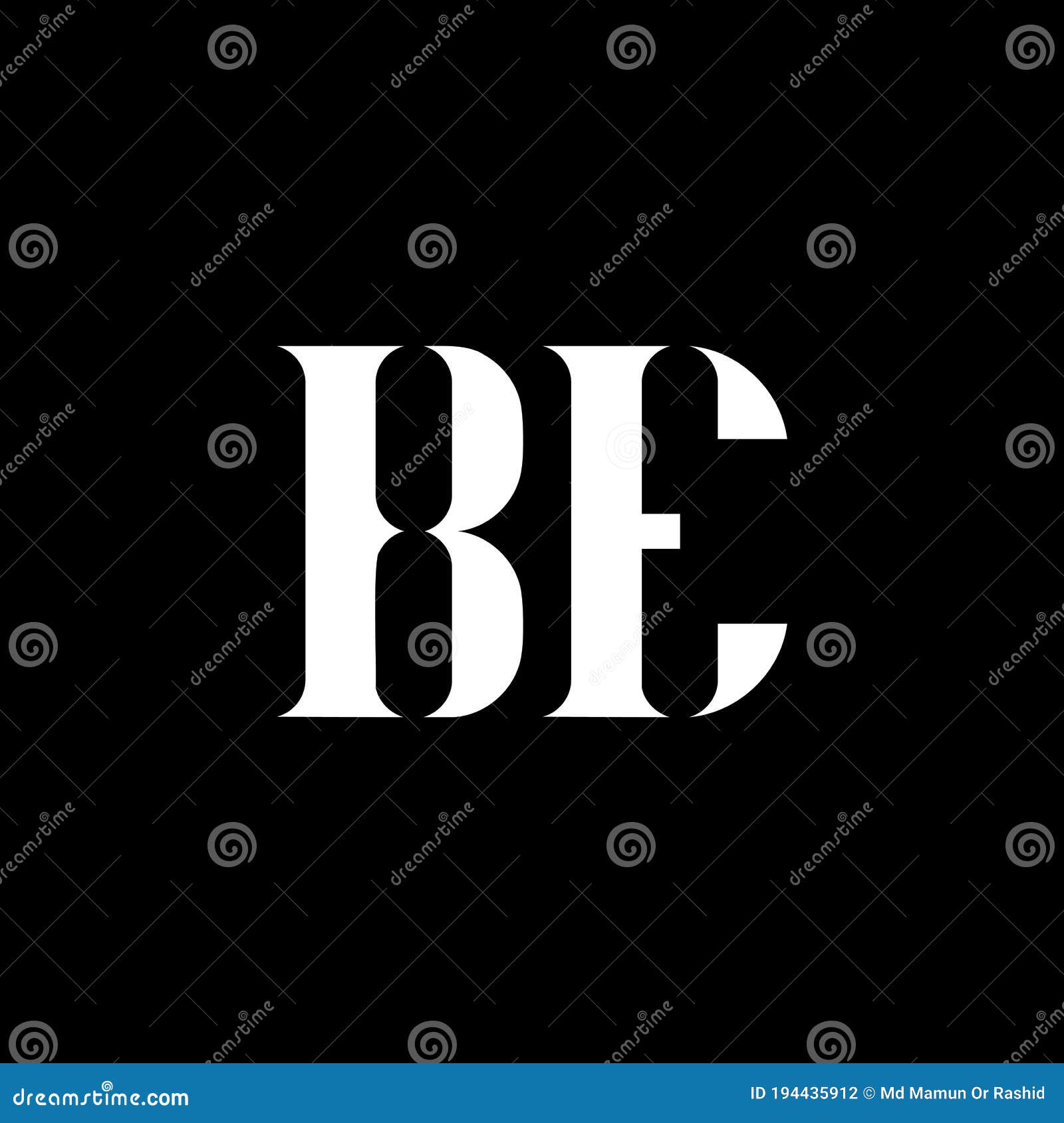 BE B E Letter Logo Design. Initial Letter BE Uppercase Monogram Logo ...