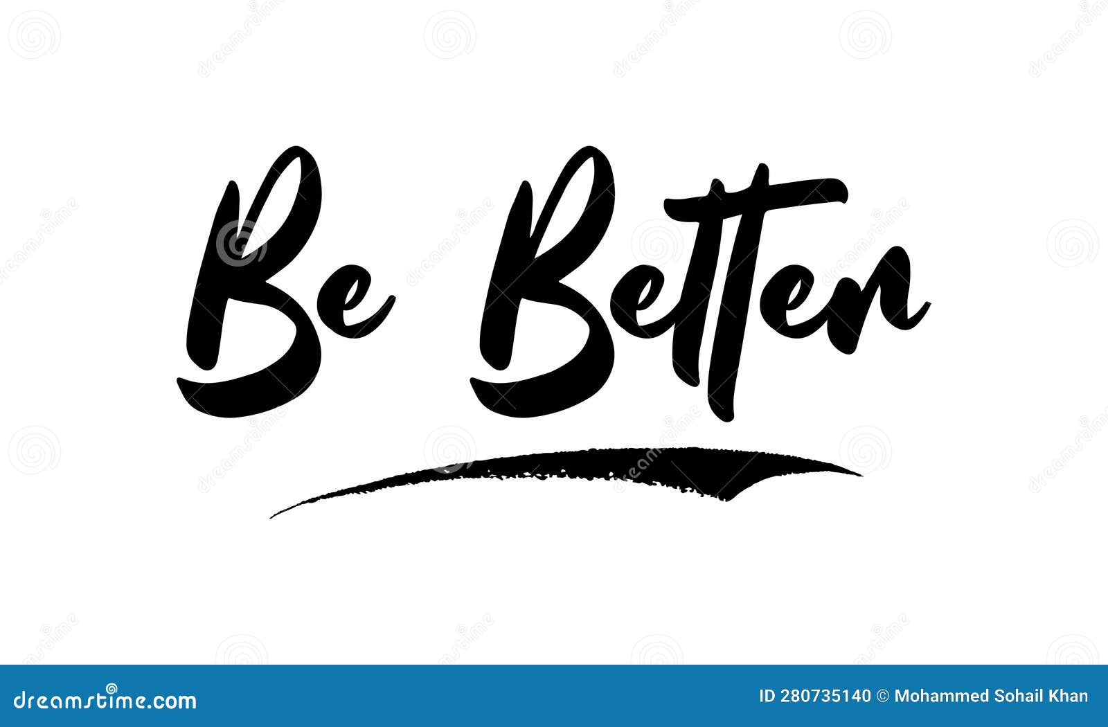 Be Better Bold Text Lettering Typography Vector Design Quote Stock ...